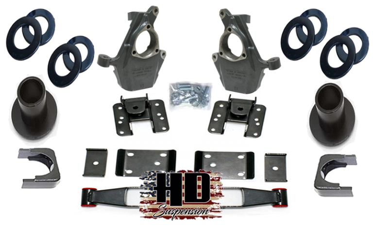 2017 - 2018 Chevrolet Silverado 2" Spindles & 1" - 3" Coil Perches & 3 ...