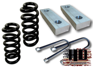 Chevrolet C10 2" Drop Coils & 1" Lowering Blocks W/ U-Bolts